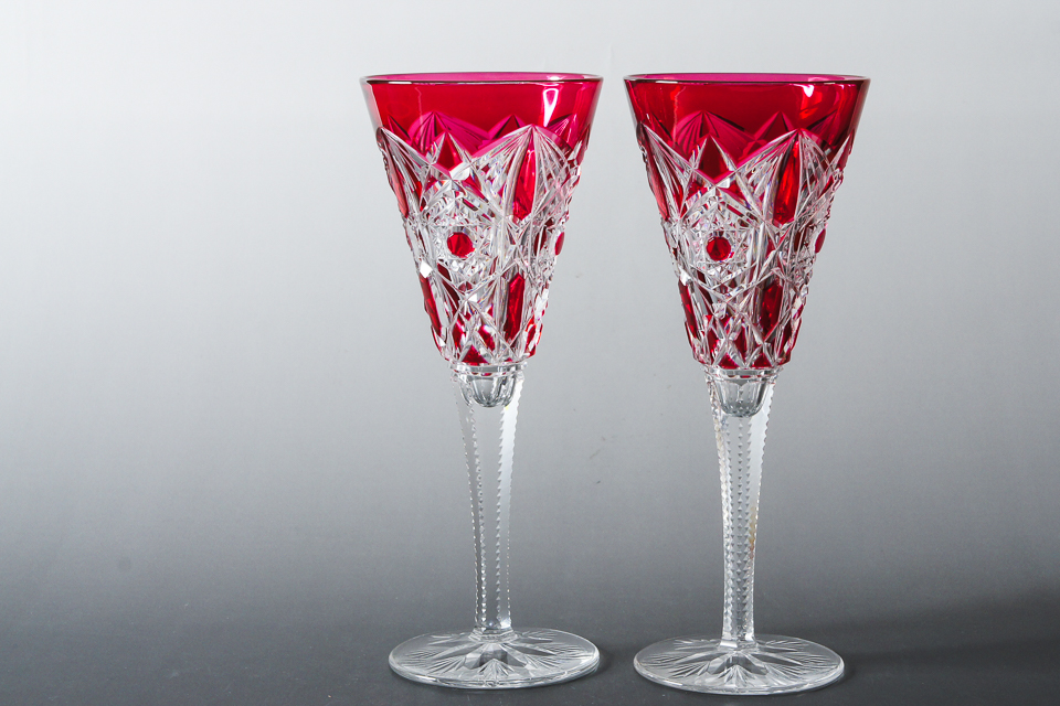 オールドバカラ「ラニー LAGNY ワイングラス （Cranberry Color）」《アンティックかとう》