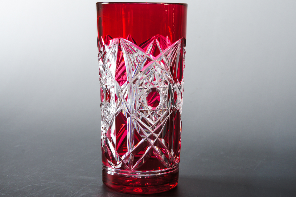 オールドバカラ「ラニー LAGNY ハイボールグラス （Cranberry Color）」《アンティックかとう》