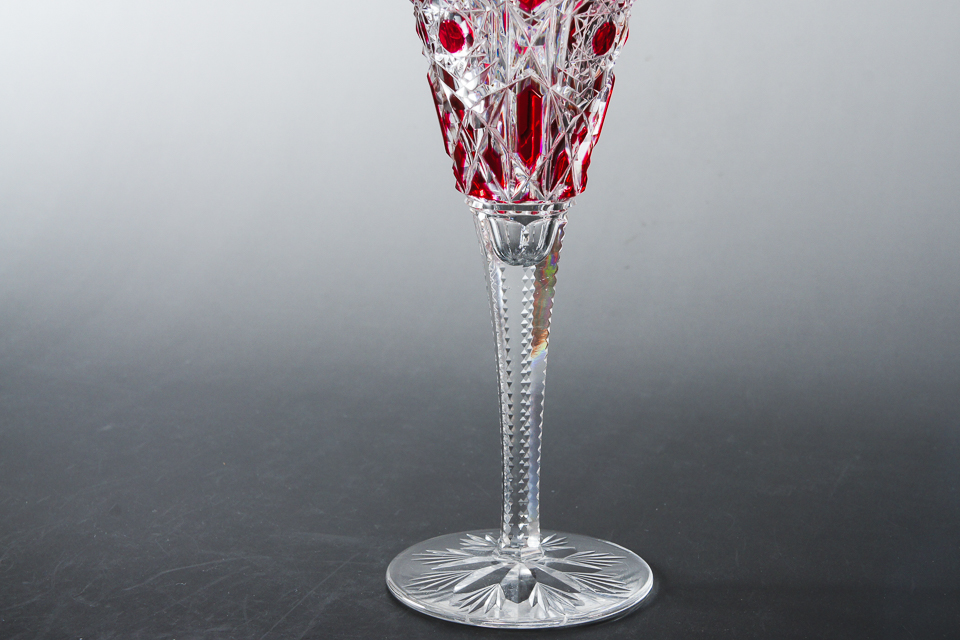 オールドバカラ「ラニー LAGNY ワイングラス （Cranberry Color）」《アンティックかとう》